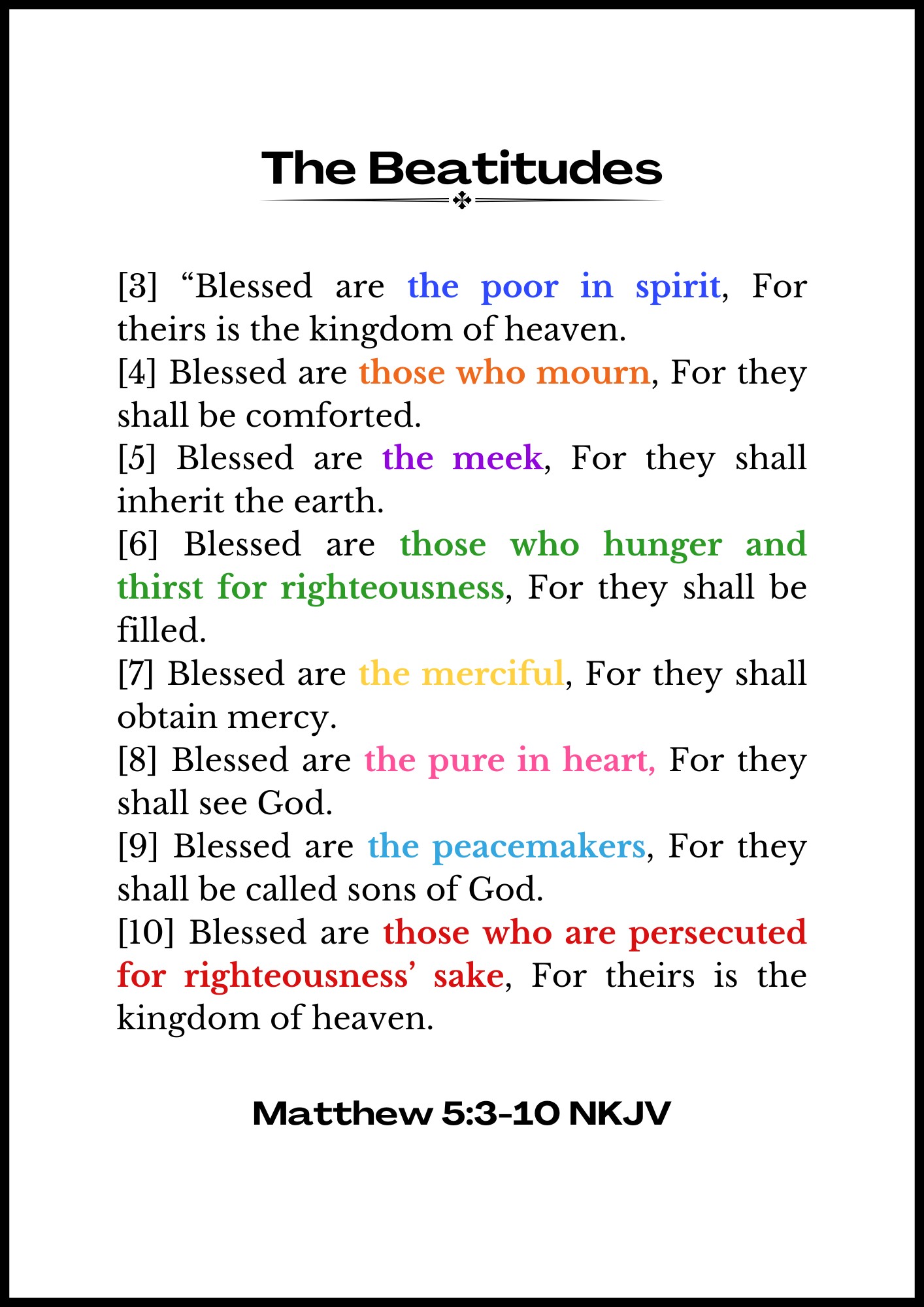 Sermon on the Mount: The Beatitudes – The Restored Life